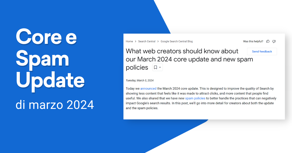 Google Core e Spam Update di marzo 2024 - SISTRIX